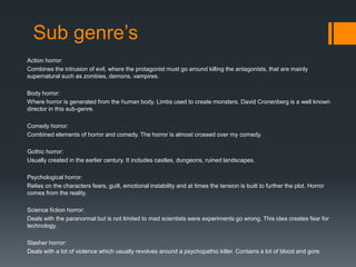 Horror and thriller | PPTX