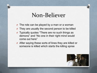 Horror Character Stereotypes | PPTX