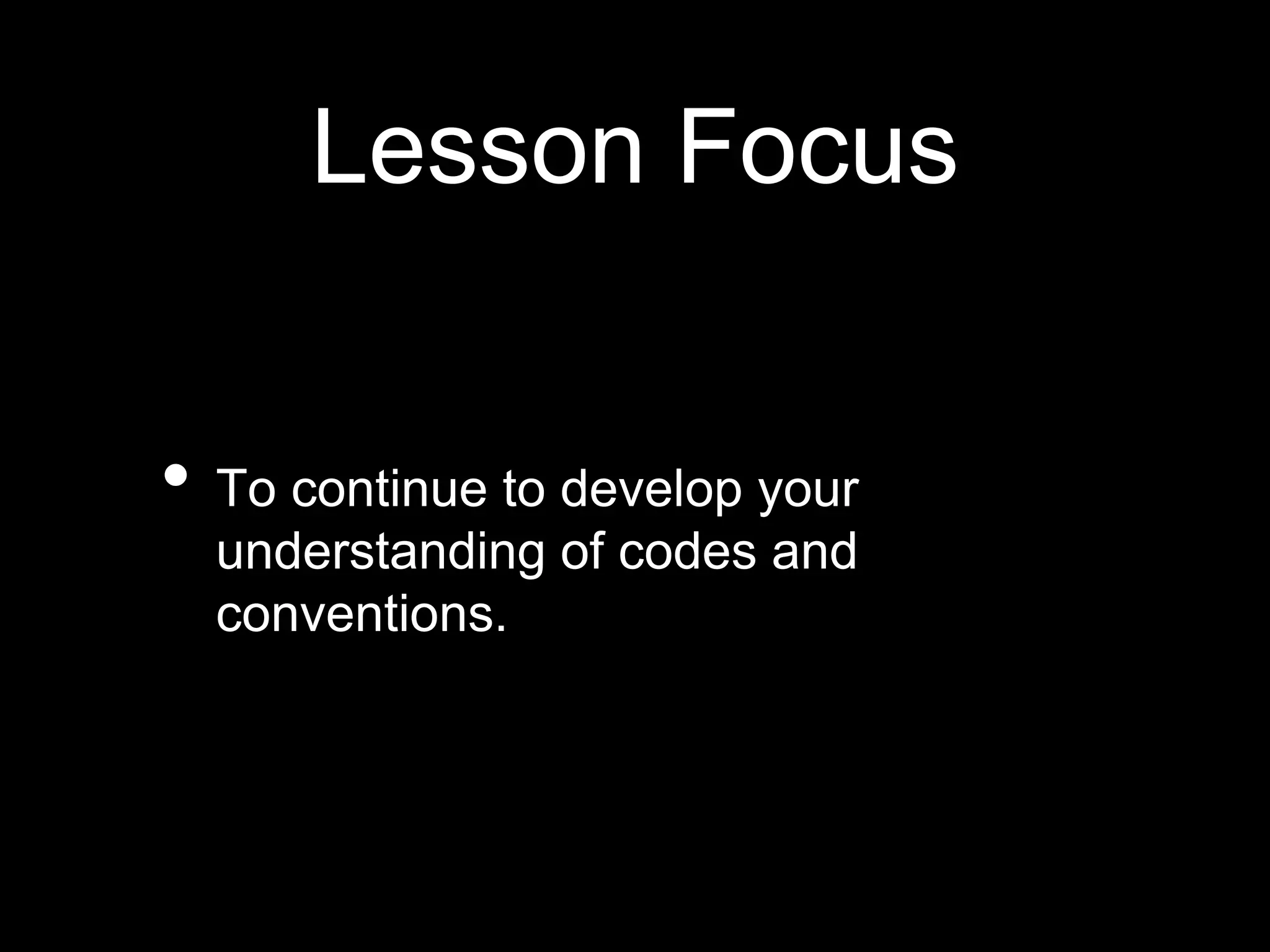 Horror codes and conventions power point | PPTX