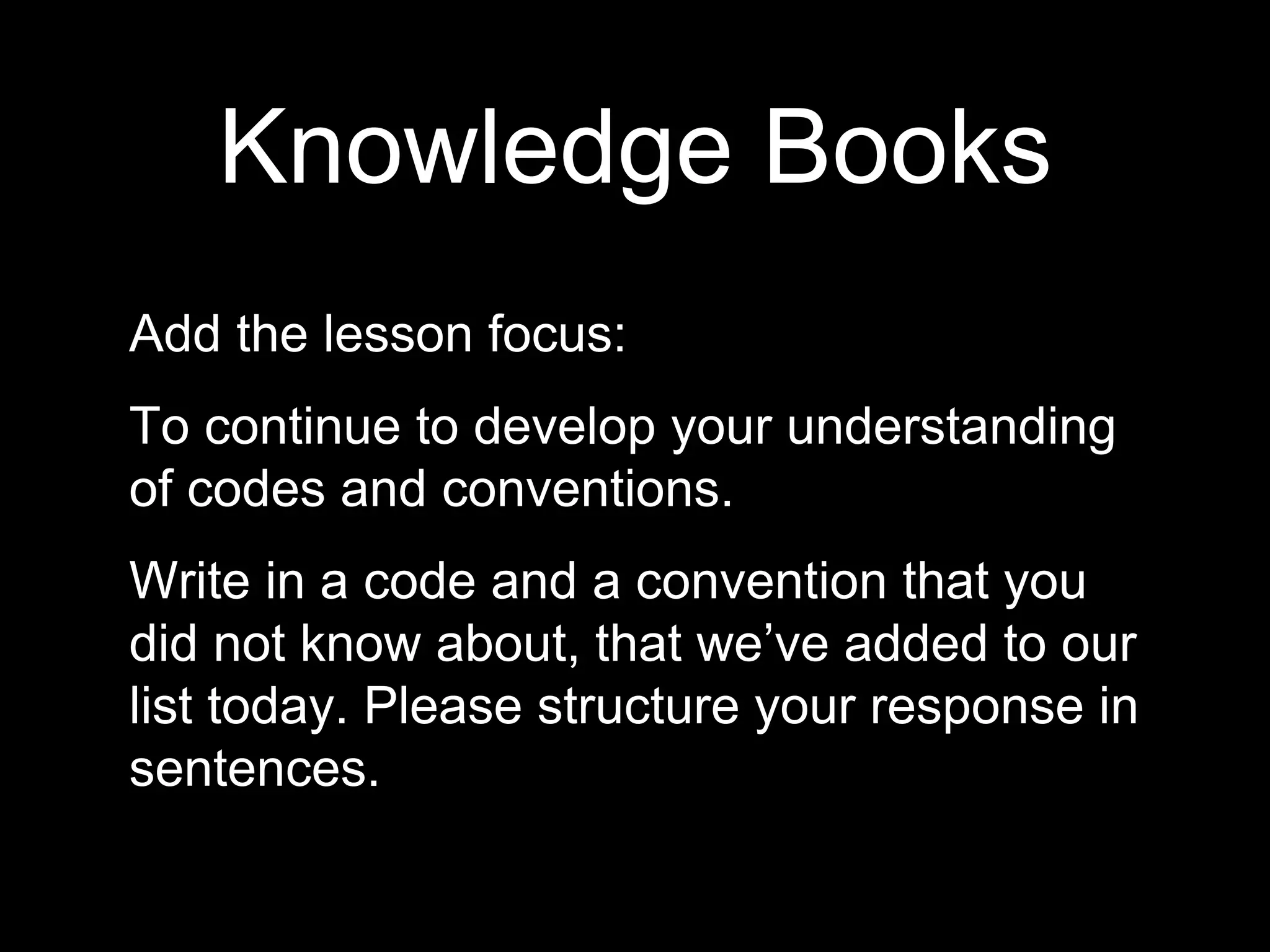 Horror codes and conventions power point | PPTX