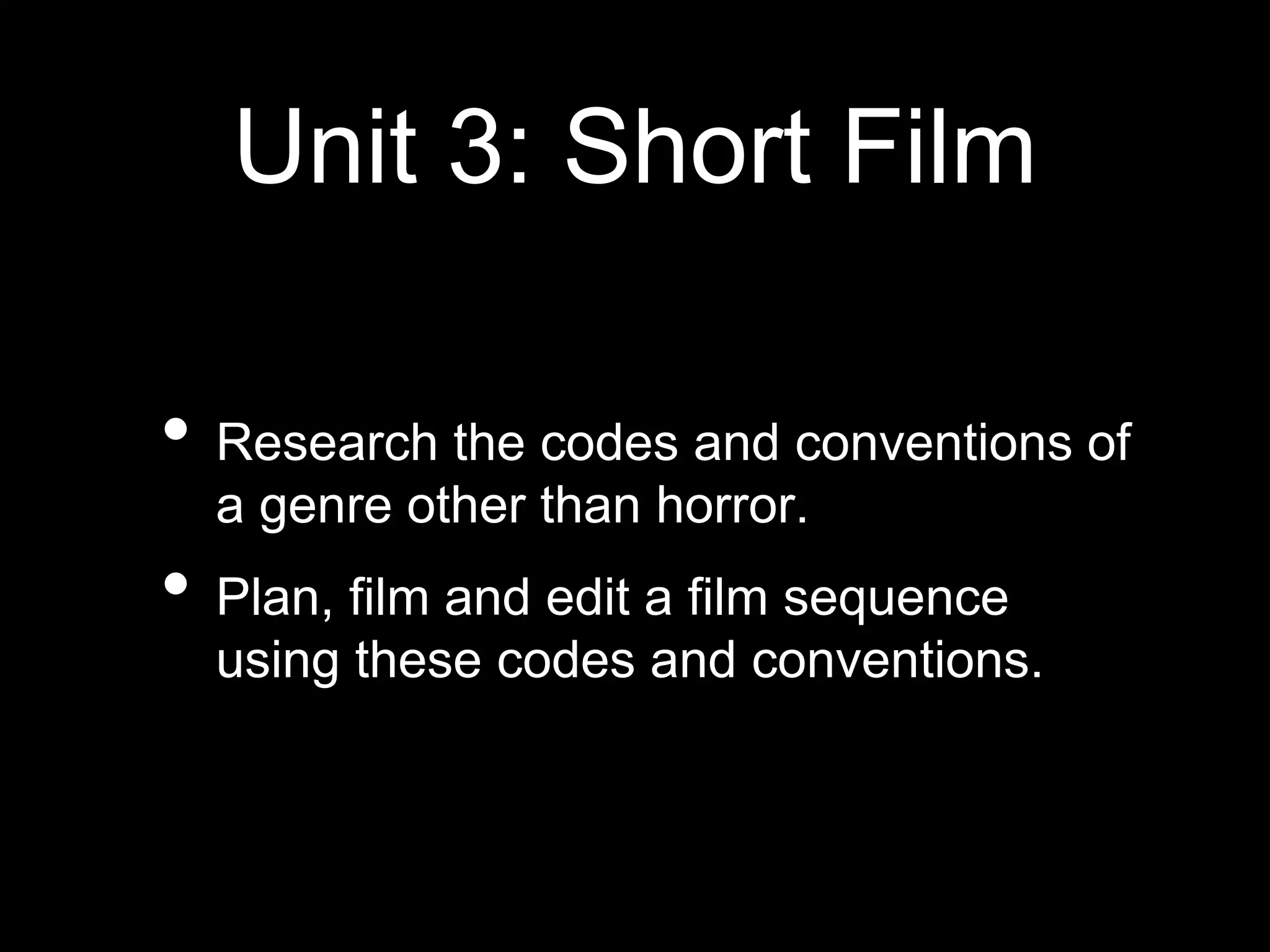 Horror codes and conventions power point | PPTX