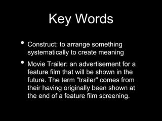 Horror codes and conventions power point | PPTX