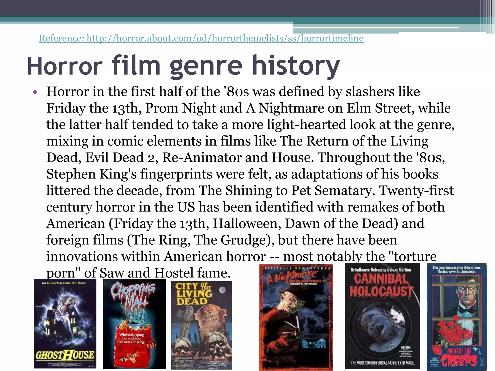 Horror conventions | PPT