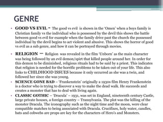 Horror conventions | PPTX