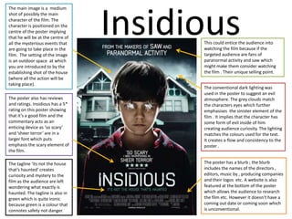 Horror film analysis | PPTX | Movies | Entertainment