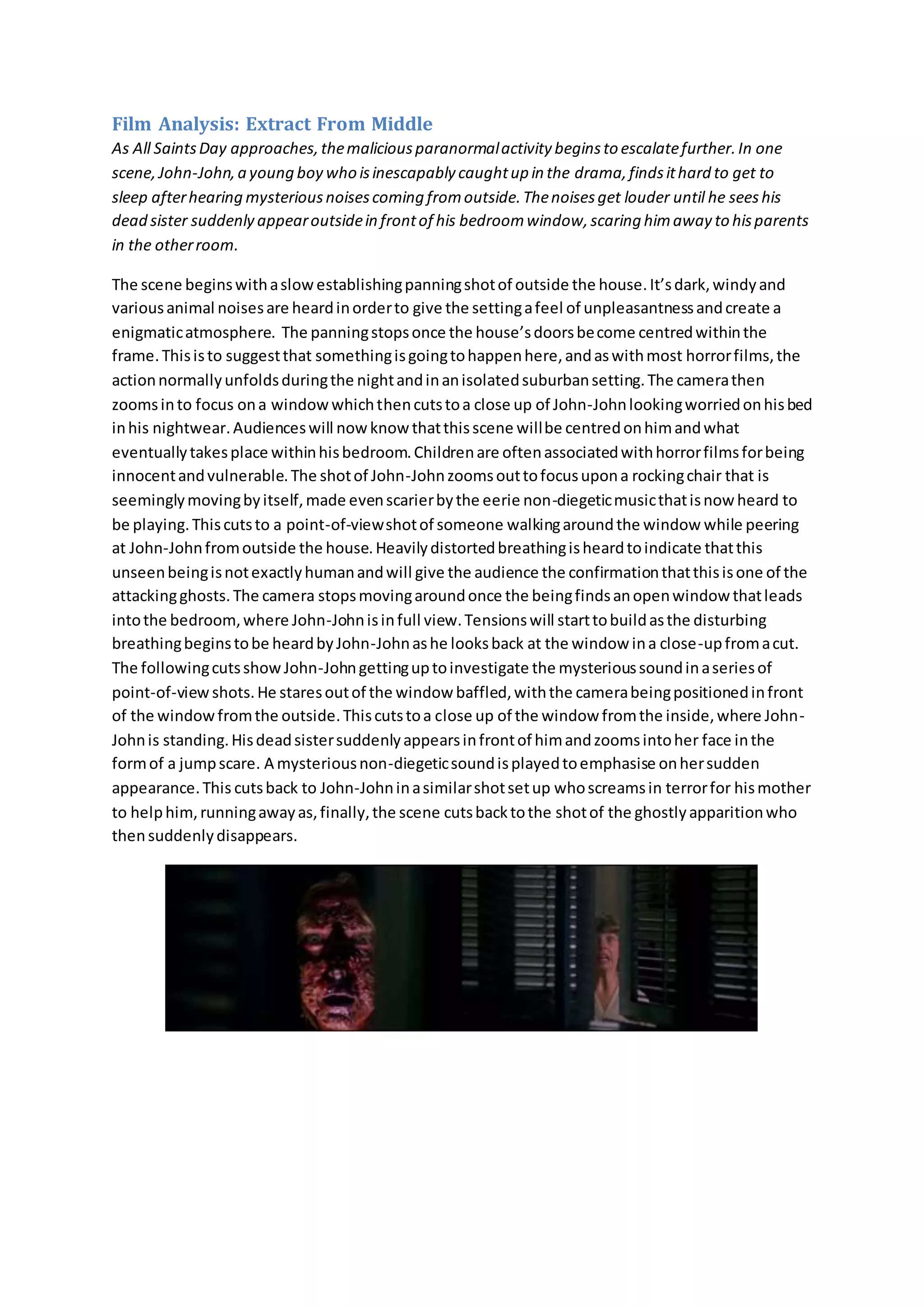Horror Film Analysis | DOCX