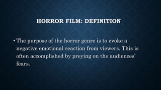 Horror Film Codes and Conventions | PPTX