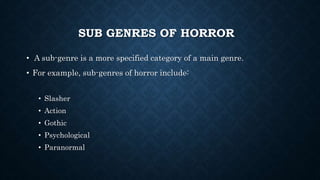 Horror Film Codes and Conventions | PPTX