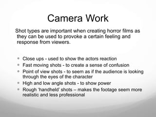Horror film conventions | PPT