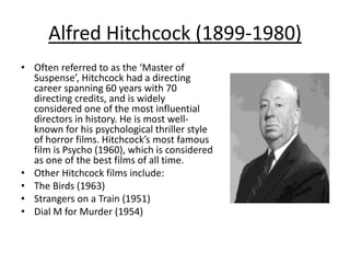 Horror Film Directors and Production Companies | PPTX