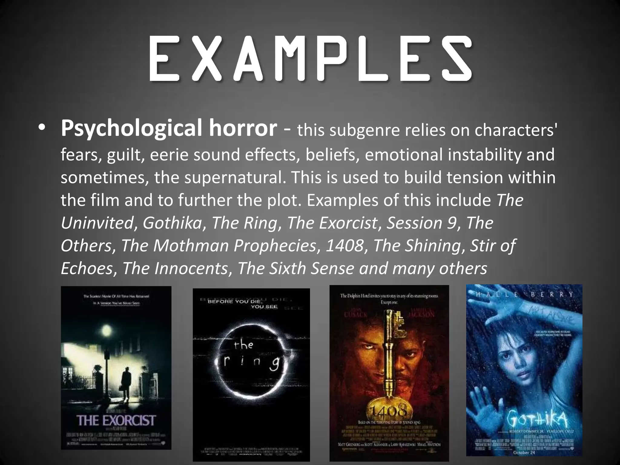 Horror Film Forms and Conventions | PPTX