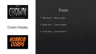 HORROR FILM MAGAZINE PROPOSAL.pptx - Task 3 | PPTX