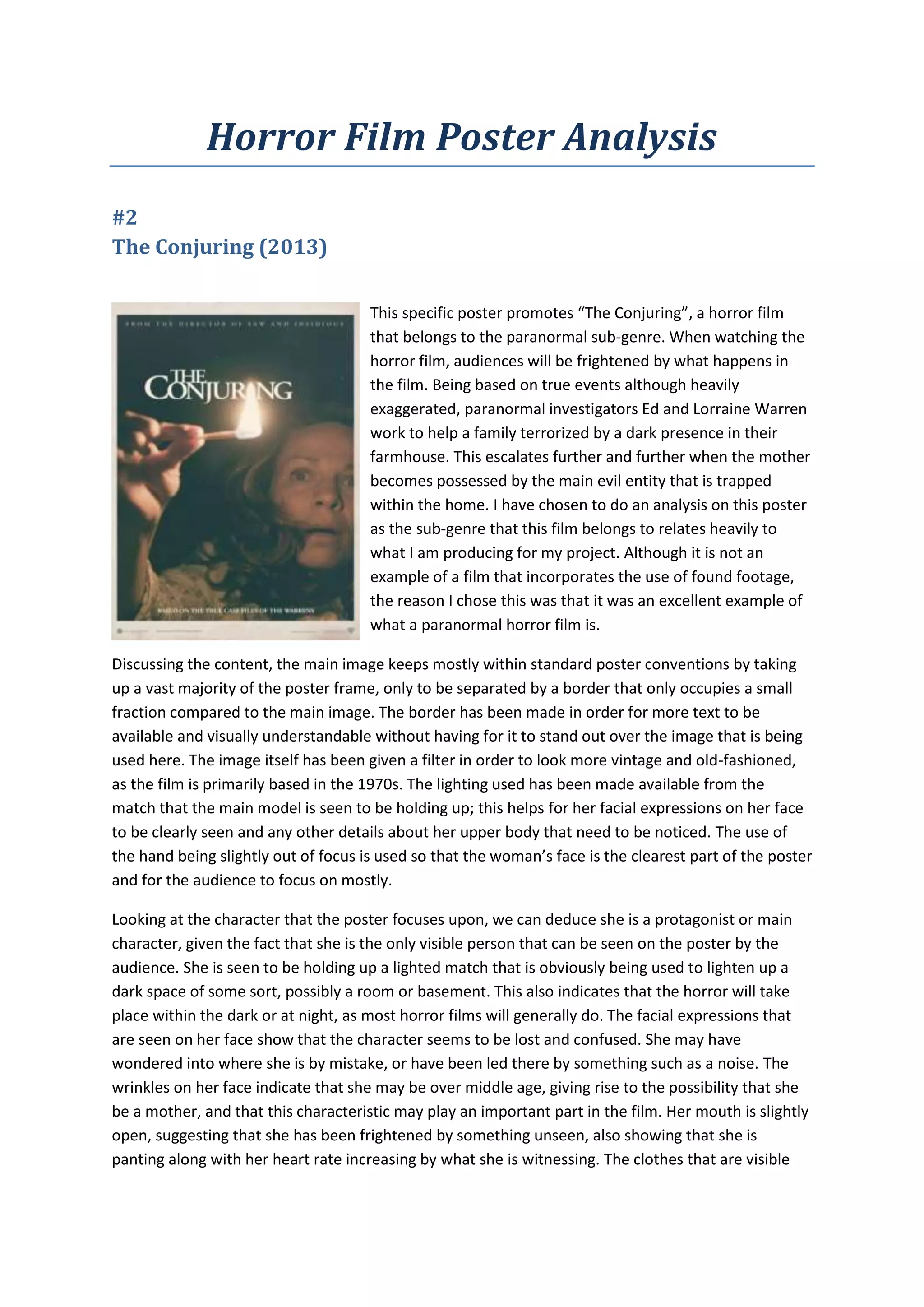Horror film poster analysis 2 | DOCX