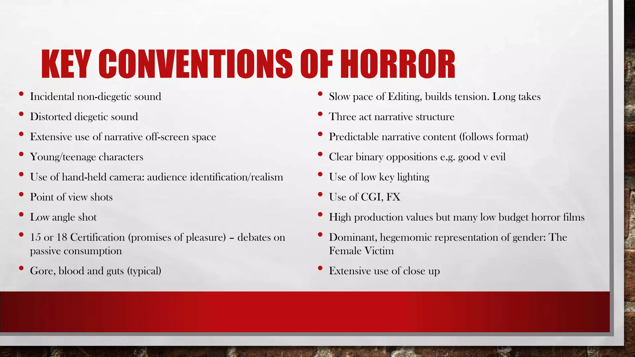 Horror Films | PPTX