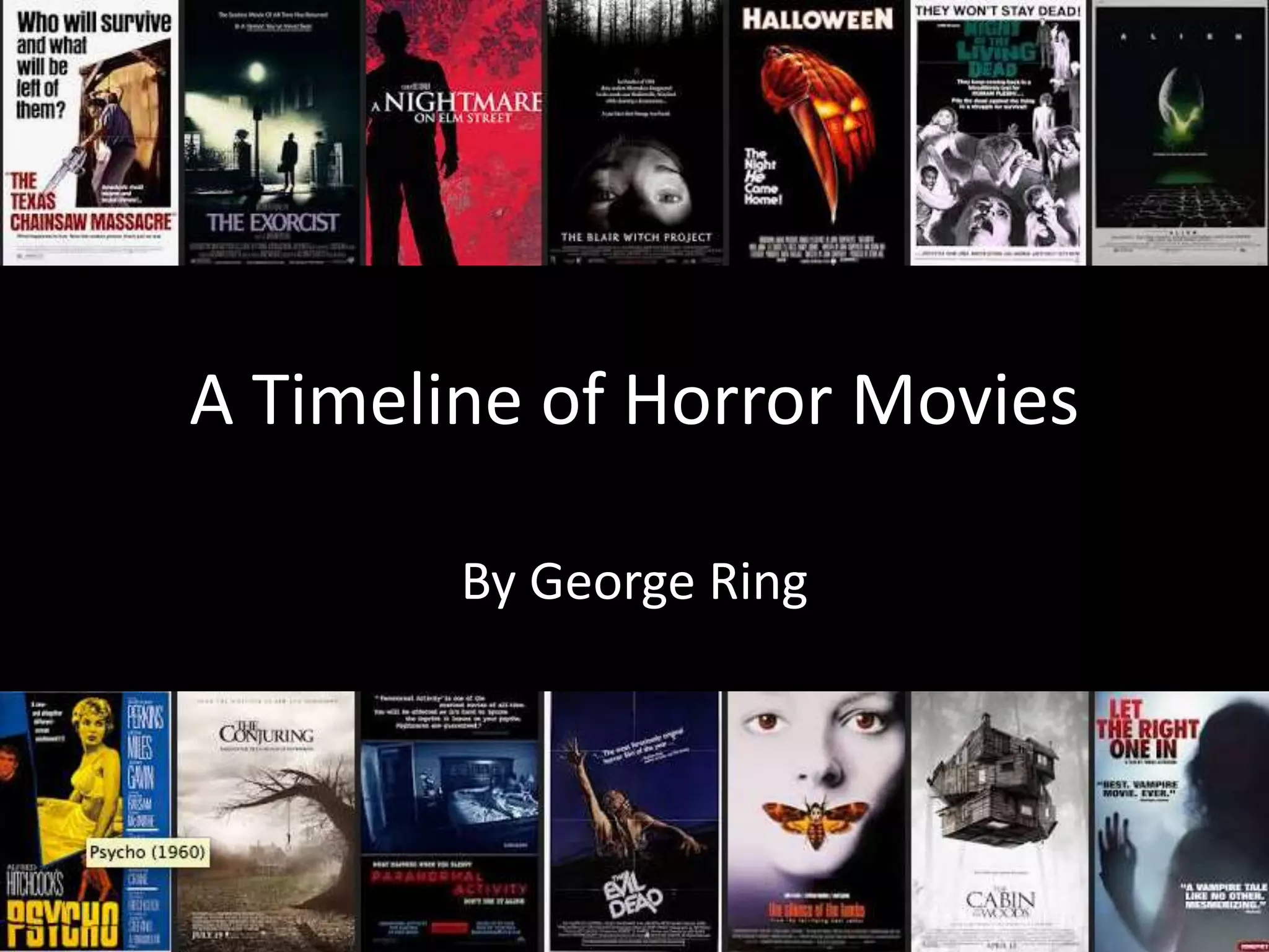 A Timeline of Movies - Horror | PPT