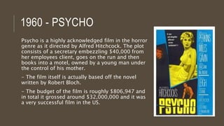Horror films through the decades | PPT