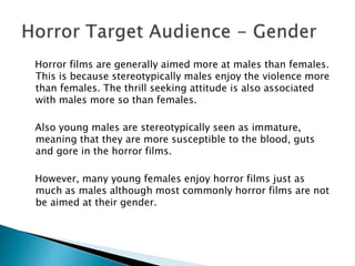 Horror film target audience | PPTX