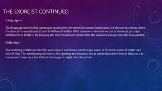 Horror film titles analysis | PPTX