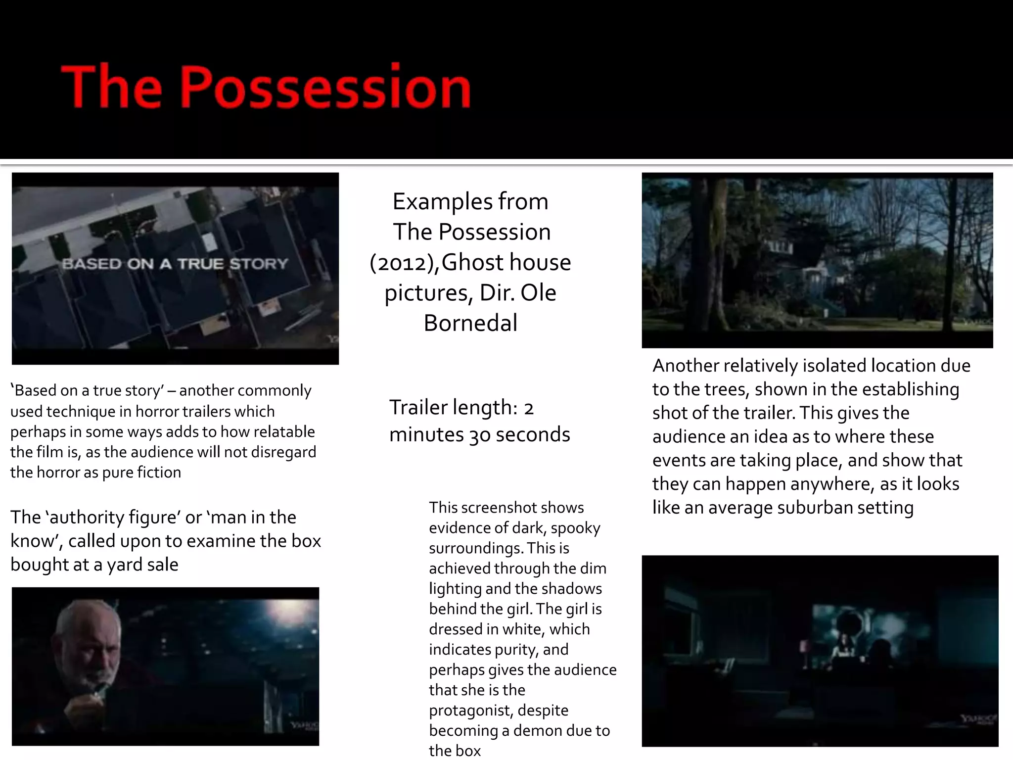 Horror film trailer analysis | PPTX