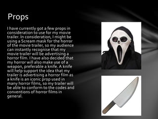 Horror film trailer ideas, research, preperation | PPTX