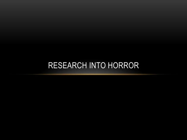 Horror Genre | PPT