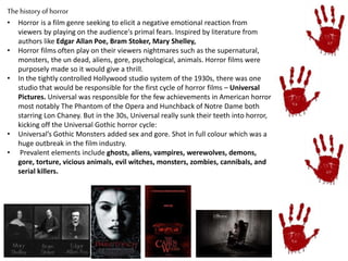 Horror Genre | PPTX | Horror | Genres