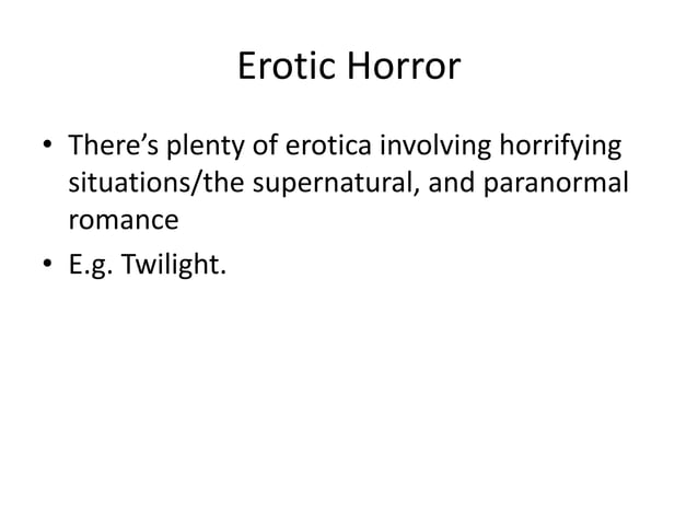 Horror genre assignment 3 | PPT
