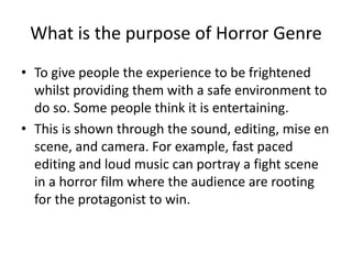 Horror genre assignment 3 | PPTX | Horror | Genres