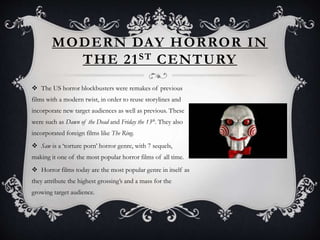 Timeline of the horror genre | PPT