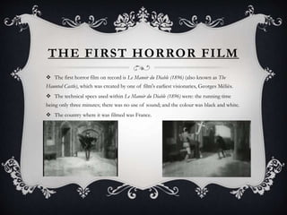Timeline of the horror genre | PPT