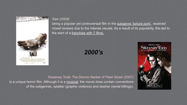History and evolution of Horror Genre | PDF | Movies | Entertainment