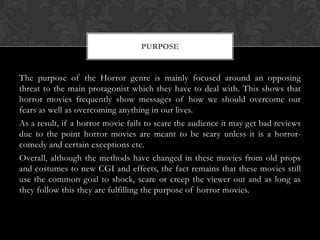 Horror genre analysis. | PPT