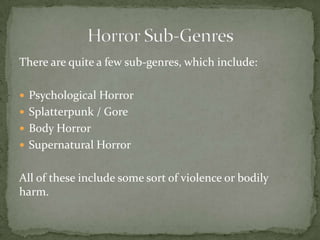Horror genre analysis | PPT
