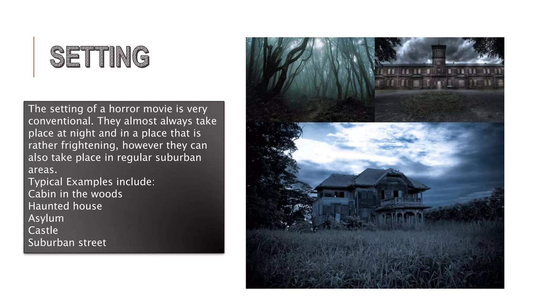 Horror genre chart | PPTX | Horror | Genres