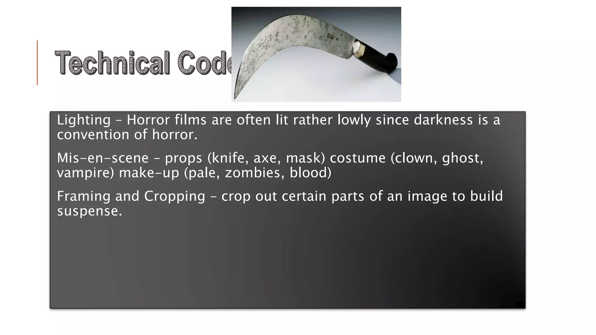 Horror genre chart | PPTX | Horror | Genres