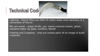 Horror genre chart | PPTX | Horror | Genres