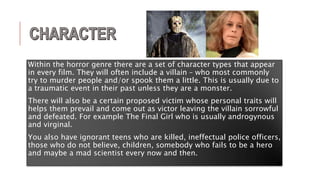 Horror genre chart | PPTX | Horror | Genres