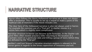 Horror genre chart | PPTX | Horror | Genres