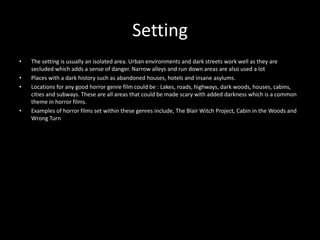Horror Genre Conventions | PPTX | Video Production | Content Production