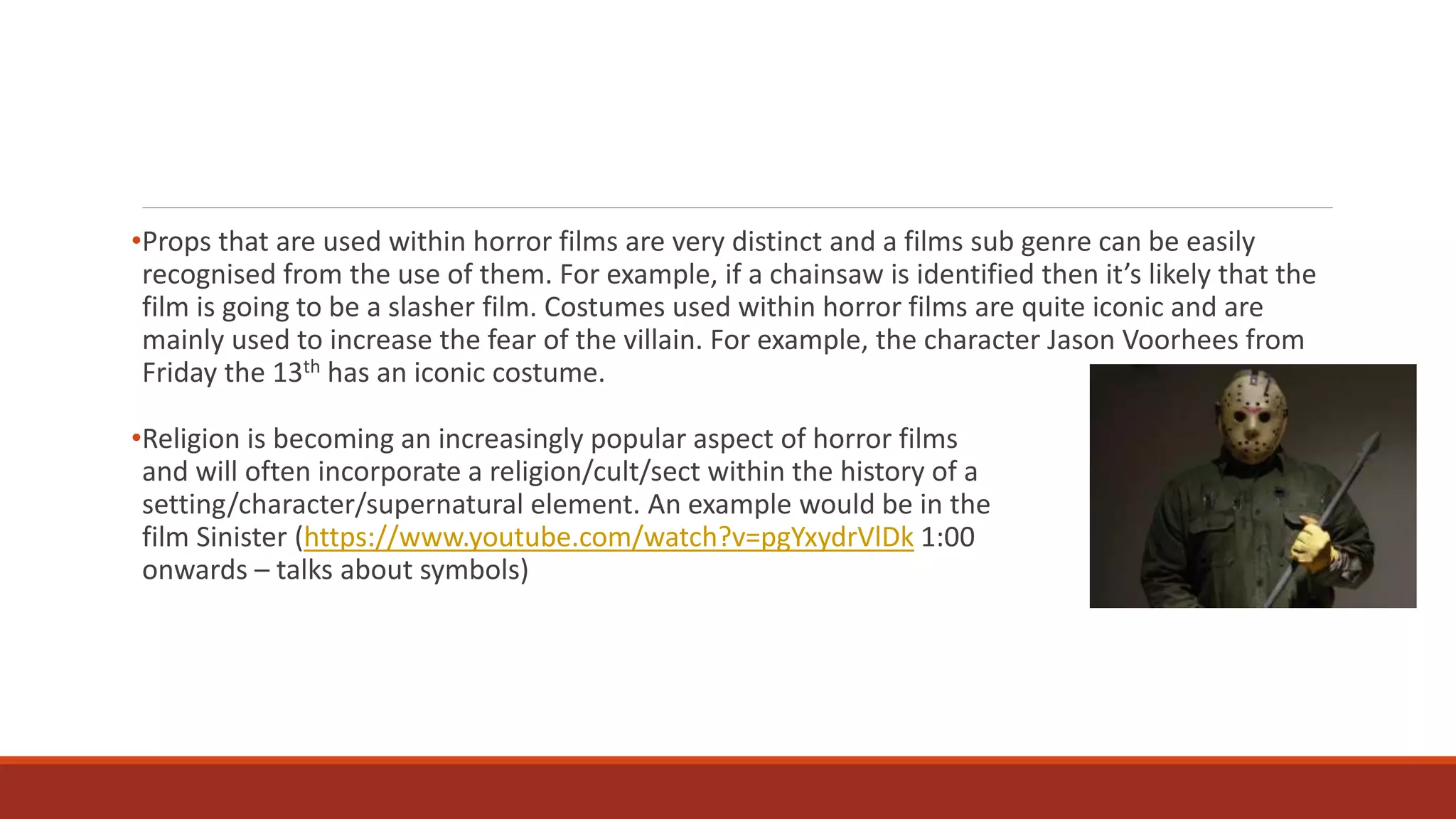 Horror genre conventions | PPTX | Video Production | Content Production