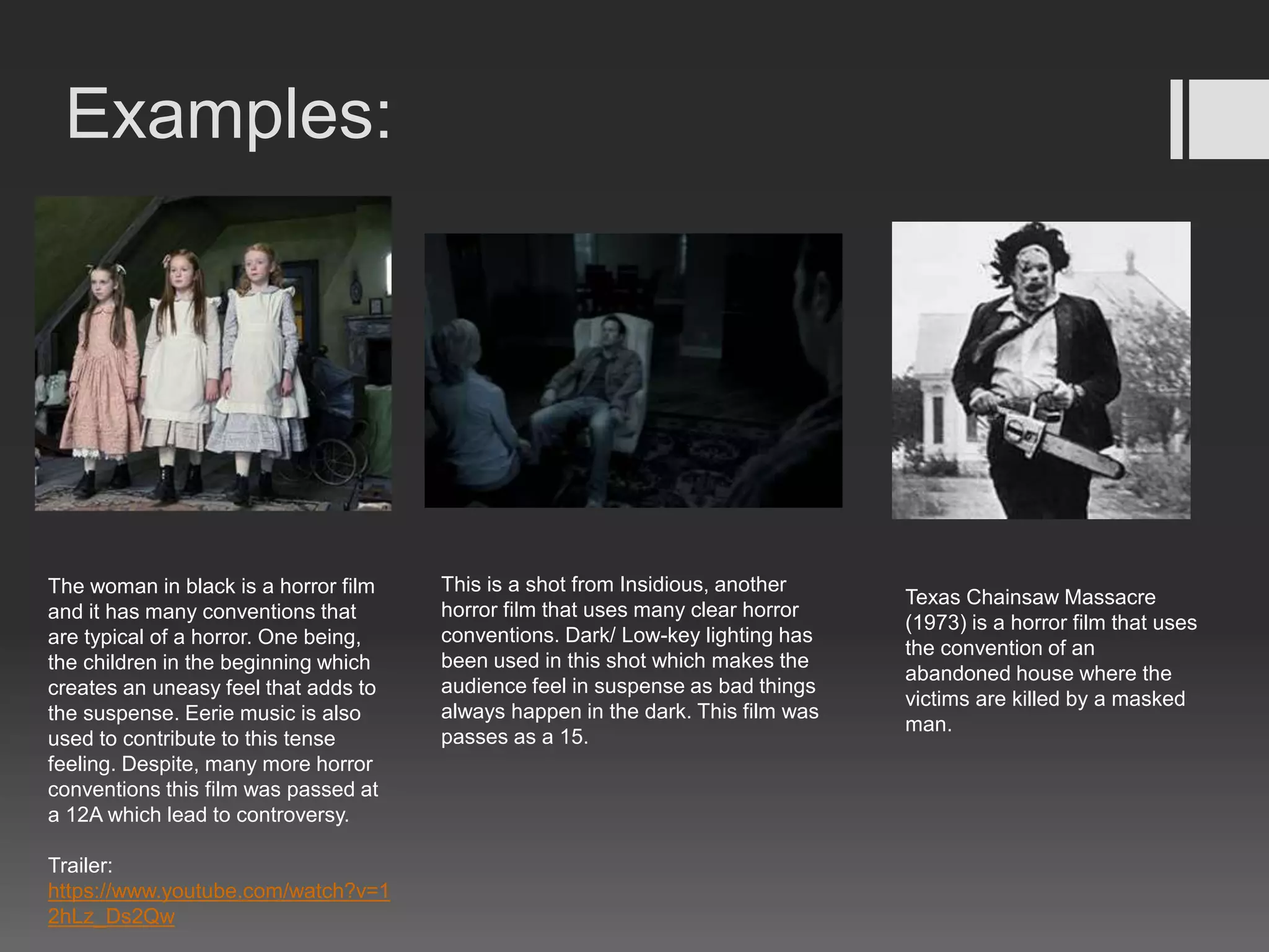 Horror genre and conventions | PPTX | Horror | Genres