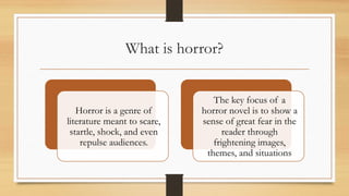Horror Genre Finished horror scary horror | PPTX