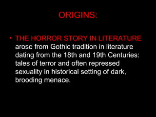 Horror genre overview | PPT