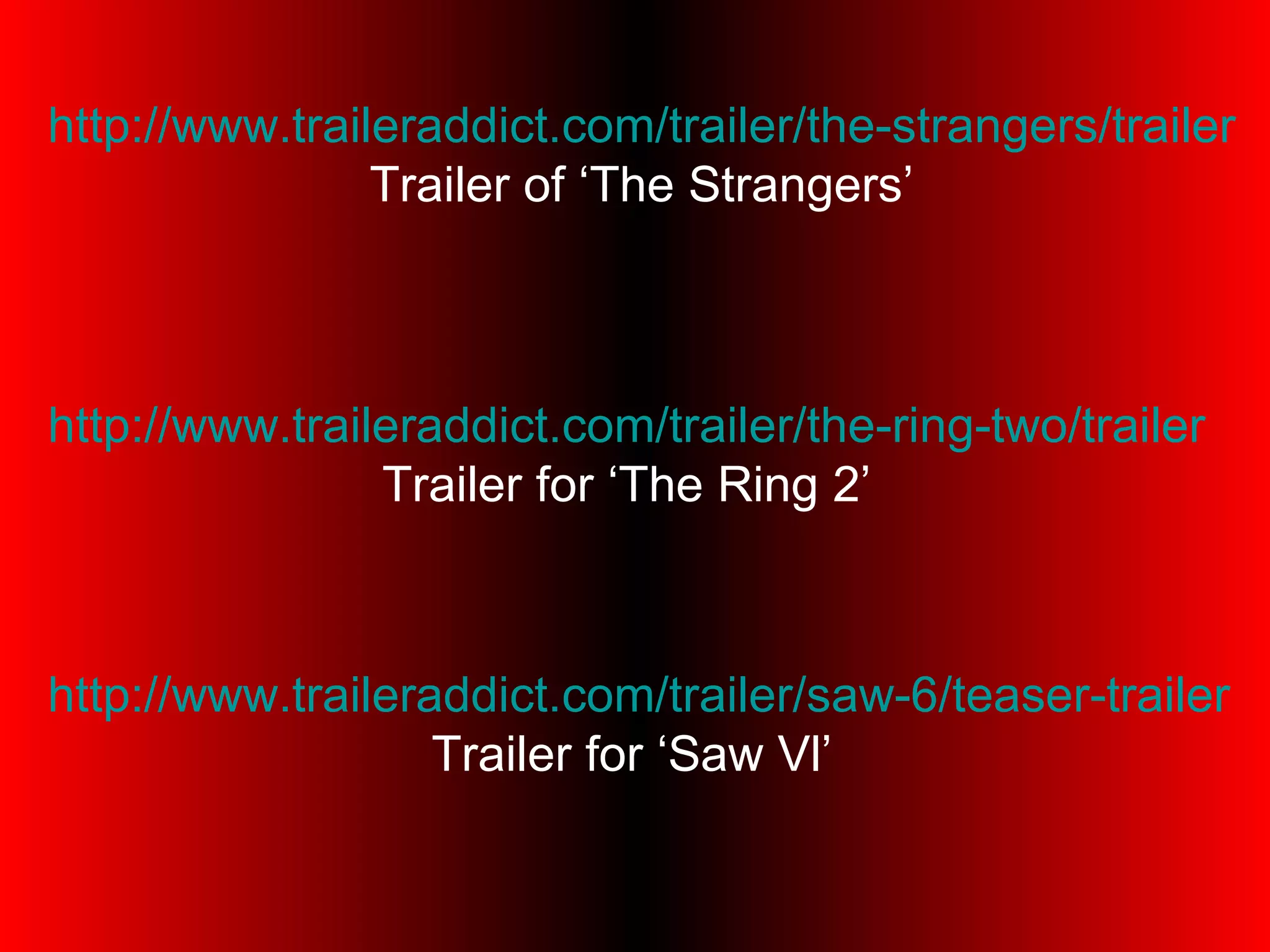 Horror genre powerpoint | PPT