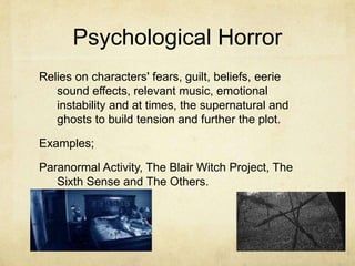 Horror genre presentation | PPT