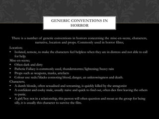 Horror genre research | PPTX