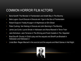 Horror genre research | PPT