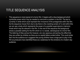 Horror genre research | PPT