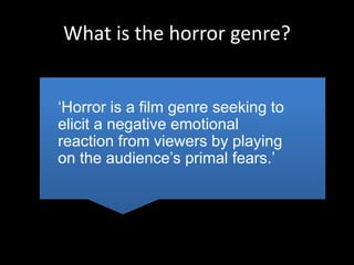 Horror Genre Research | PPTX