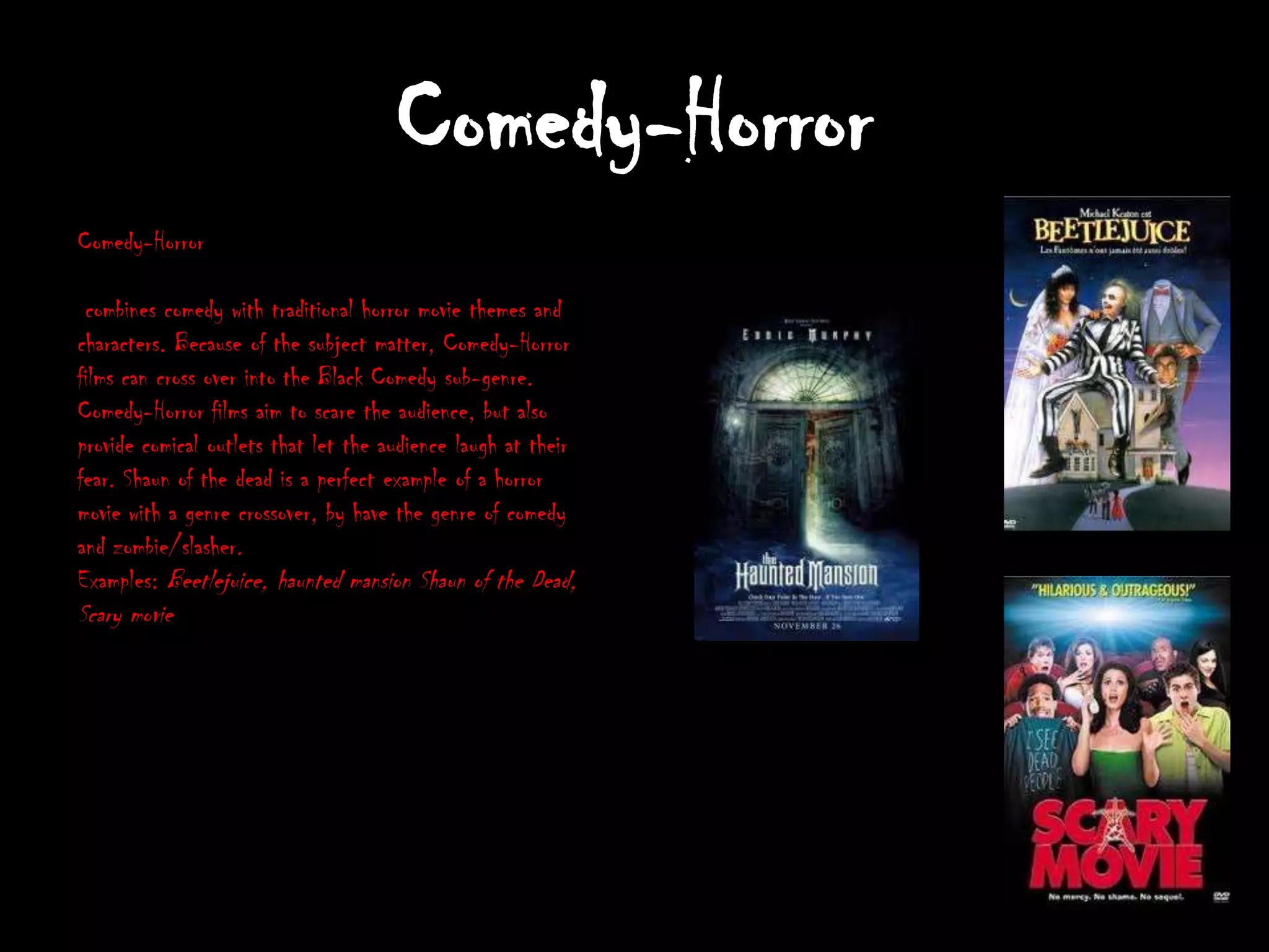 Horror genre & sub genre | PPTX